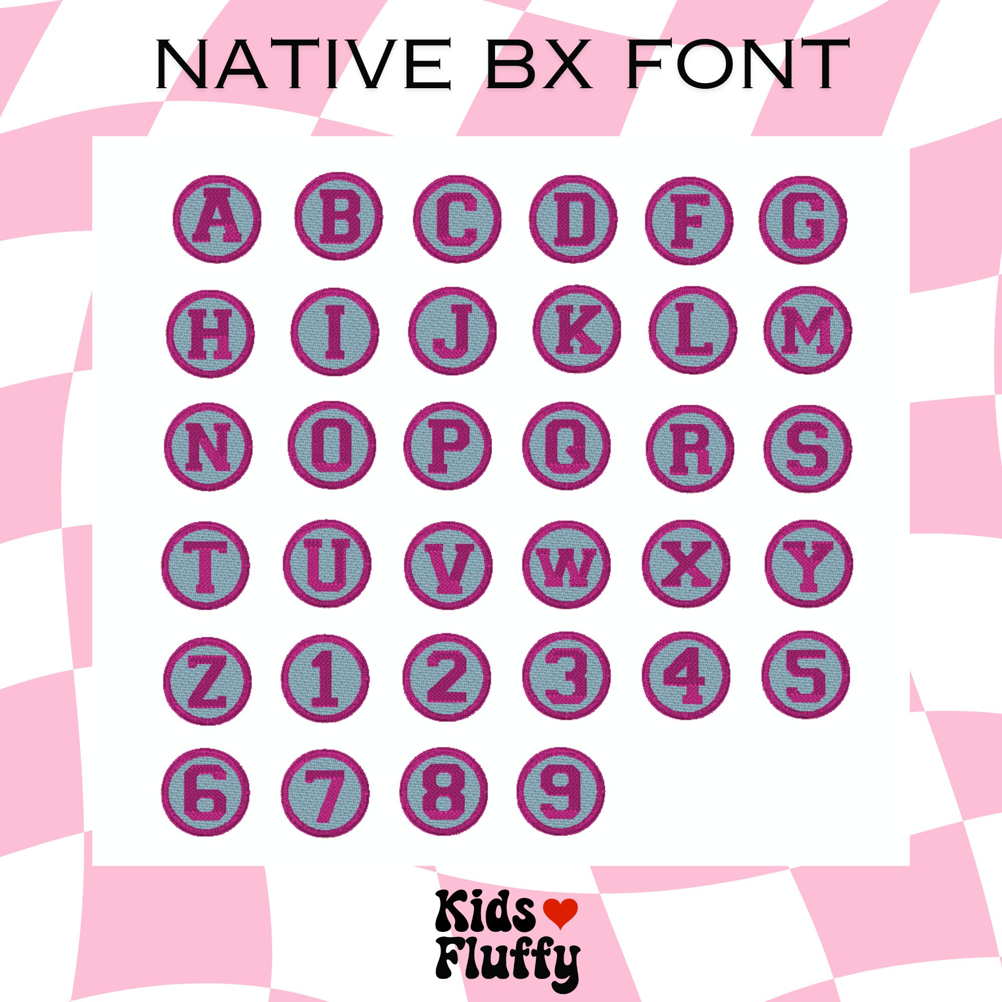 Varsity Patch Native BX Font - Embroidery Font - Bx Font - Patch ...