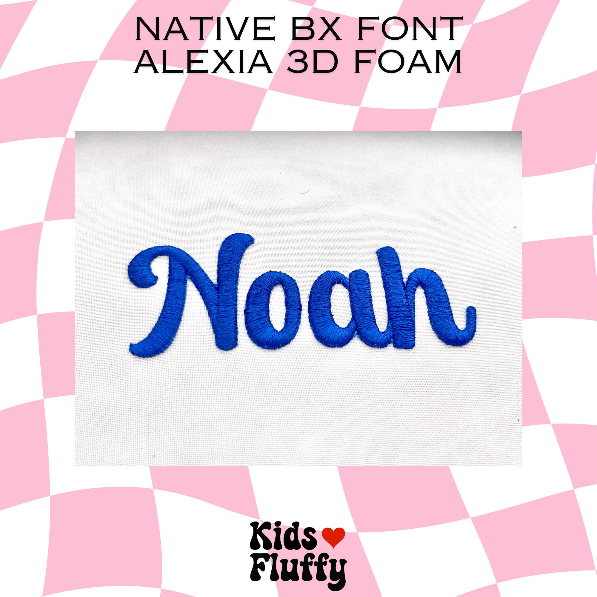 Puffy Foam Font - Native BX Font - Puff Embroidery Font - 3D Embroidery ...
