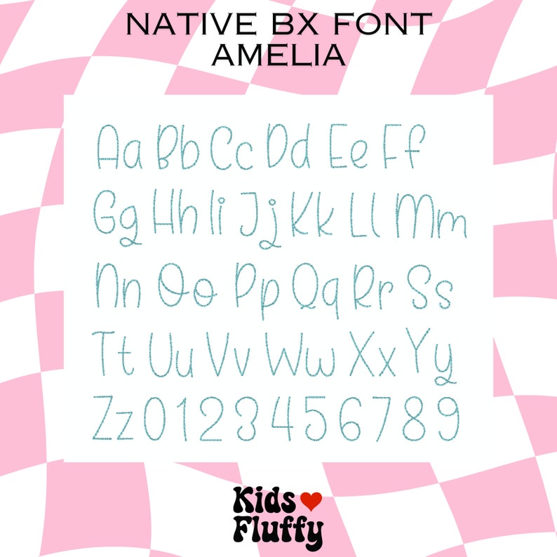 Native BX Font Amelia - Bx Font - Embroidery Font - Embrilliance Native ...