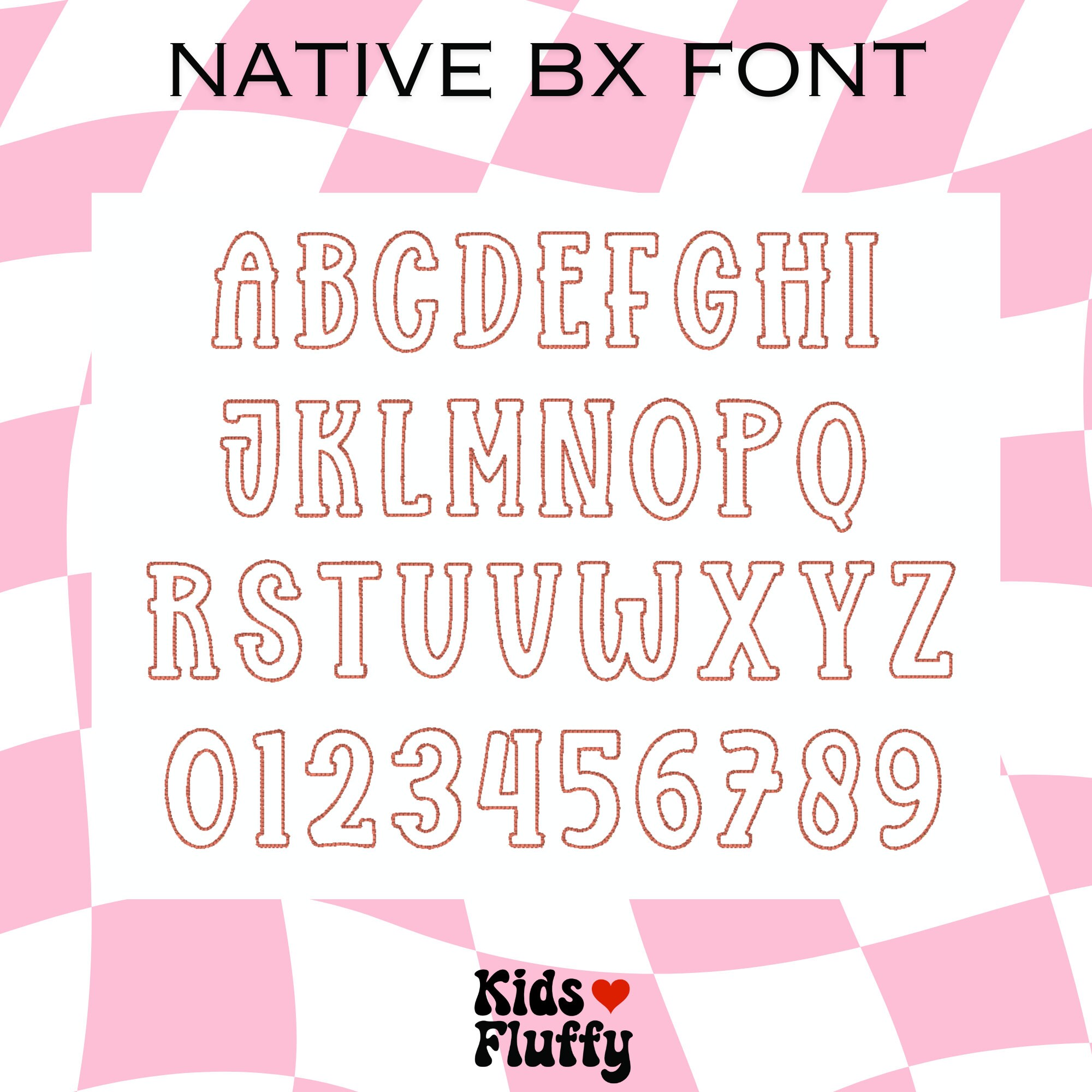 2 Native BX Font Master Applique & Love Glitter Applique Font ...