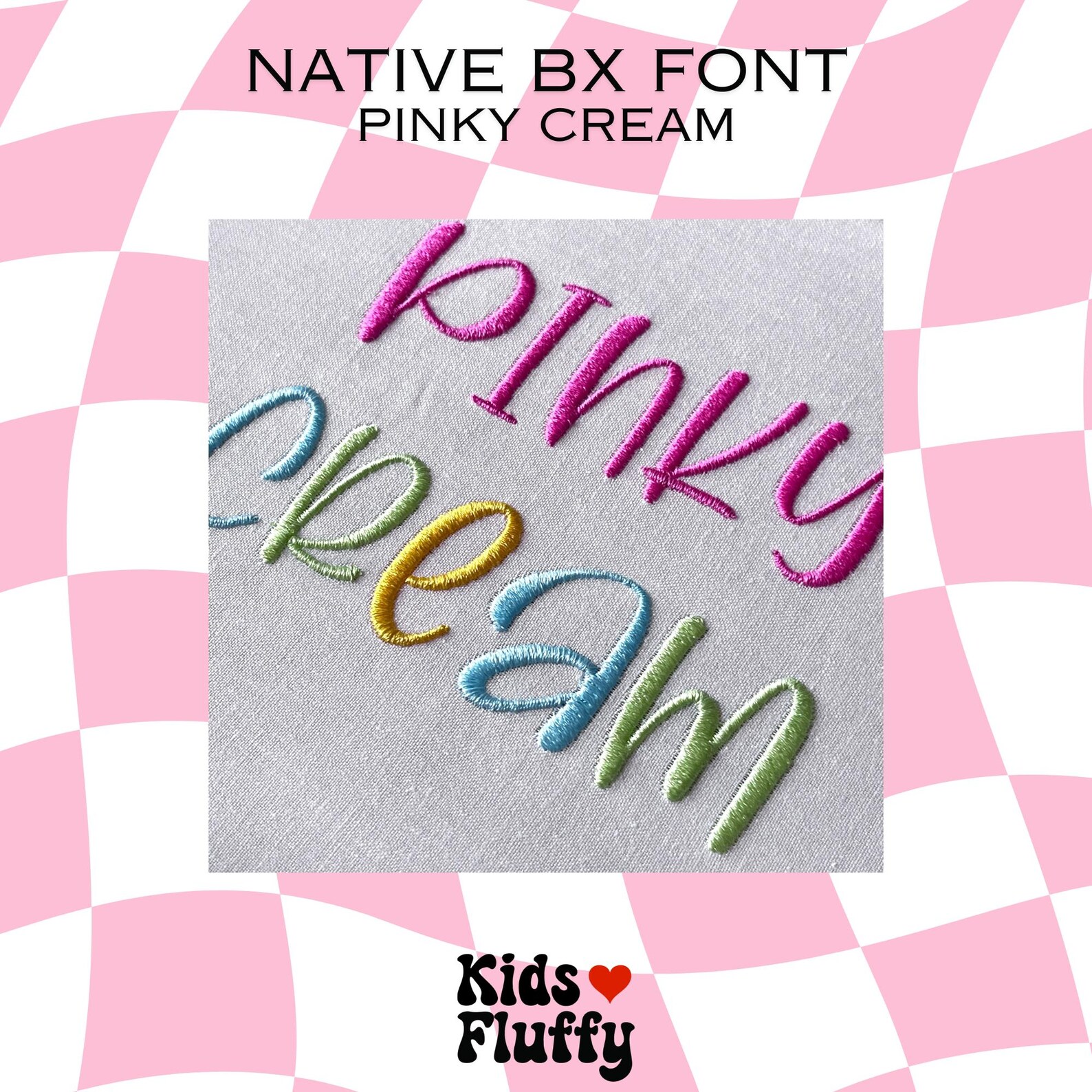 Native BX Font Pinky Cream - Bx Font - Native Bx Font - Embroidery Font ...