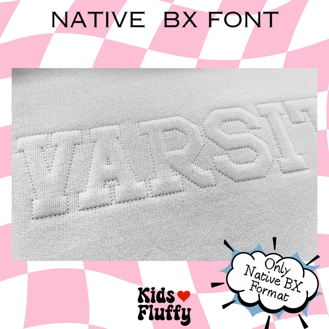 Native BX Font Varsitysportfield 3D Embossed - Native BX Font ...