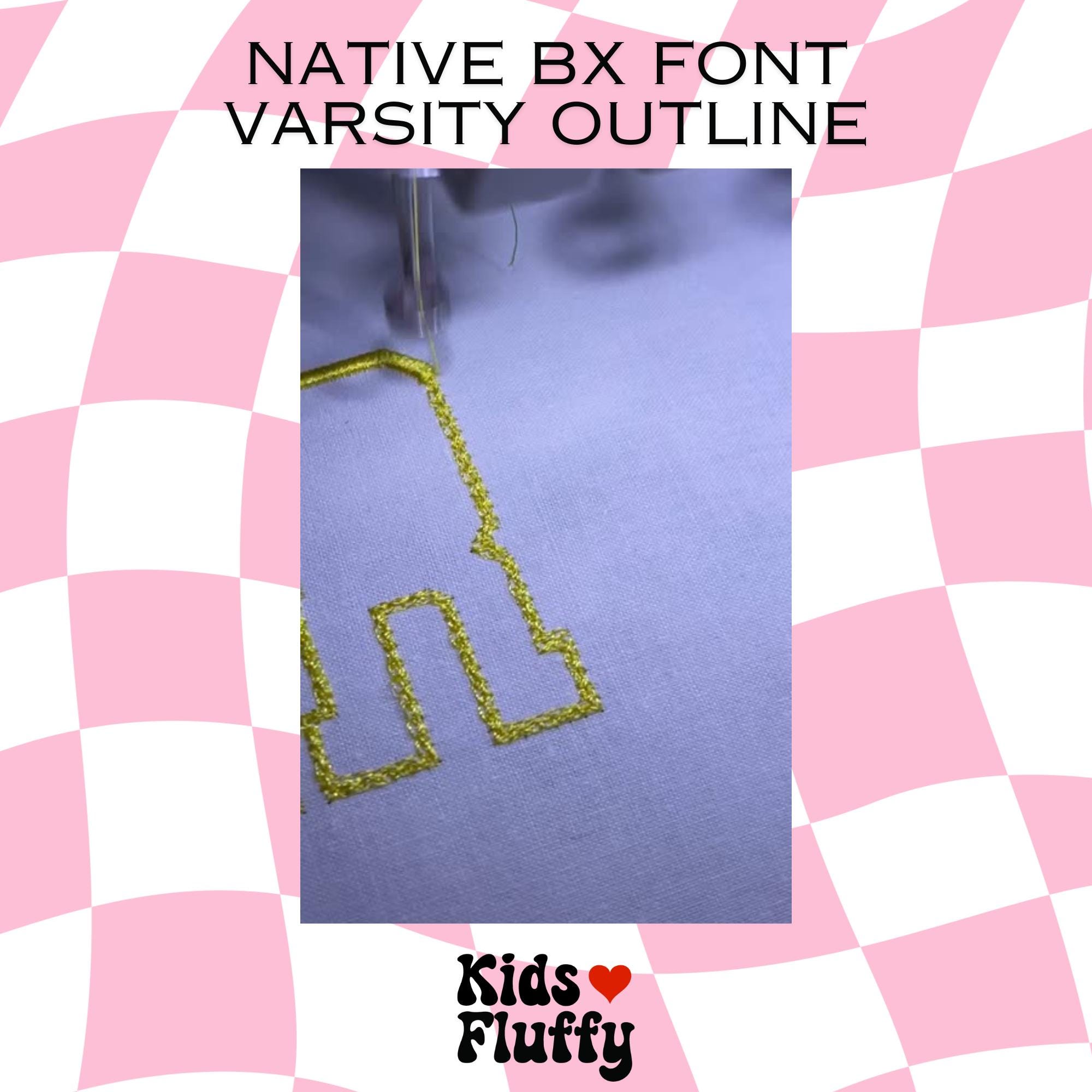 Native BX Font Varsity Outline - Bx Font - Native Bx Font ...