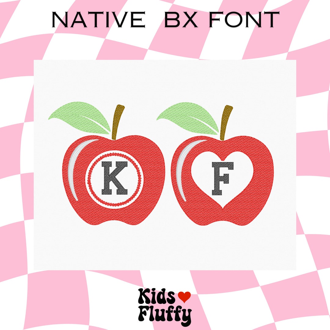Apple Monogram Native Bx Font - Bx Font - Embroidery Font ...