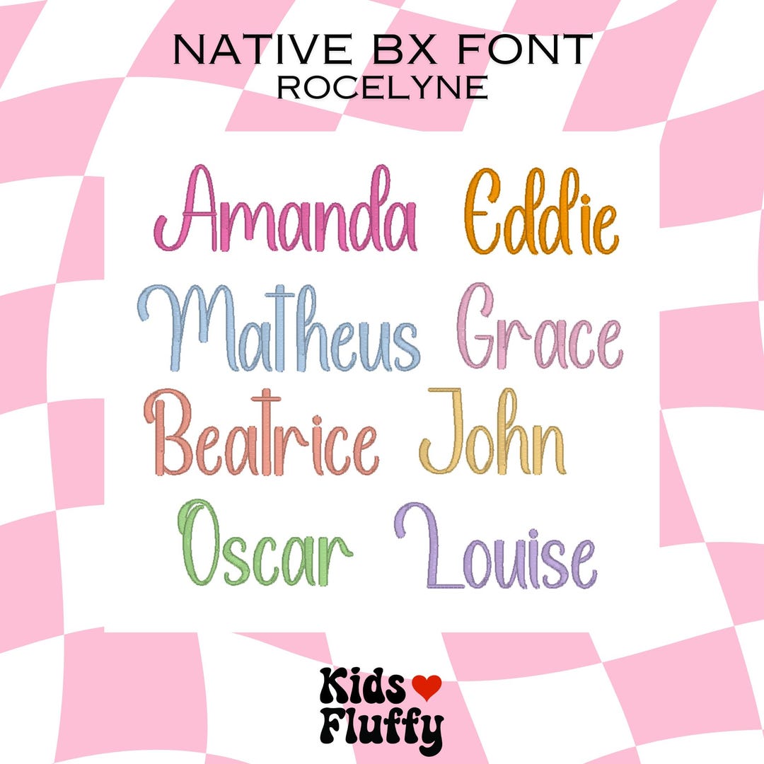 Native BX Font Rocelyne - BX Font - Embrilliance BX Font - Satin Font ...