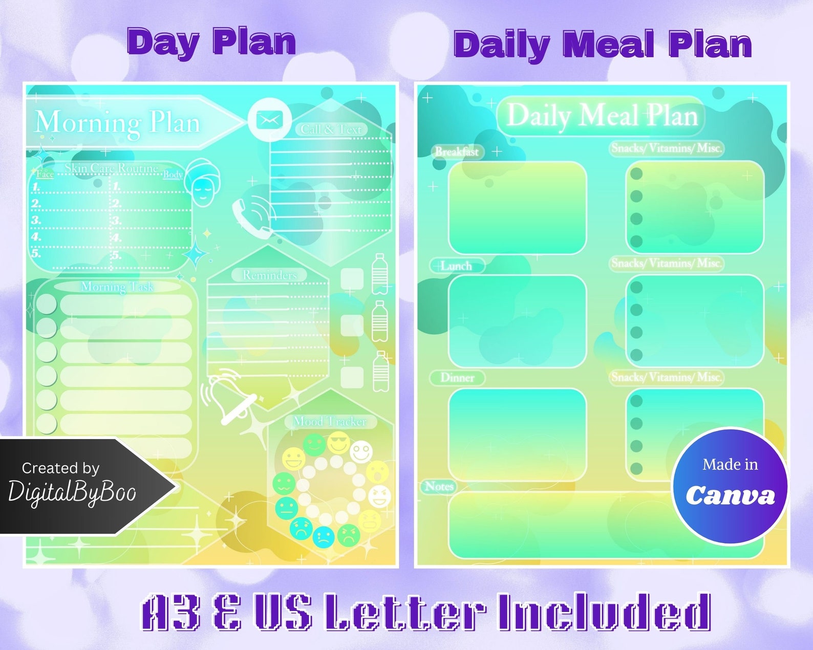Aesthetic Planner, Daily Routine, Digital Planner, Morning Routine ...