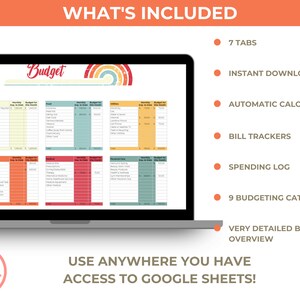 Vintage Sunset Household Budget Budget Spreadsheet Bills Tracker ...