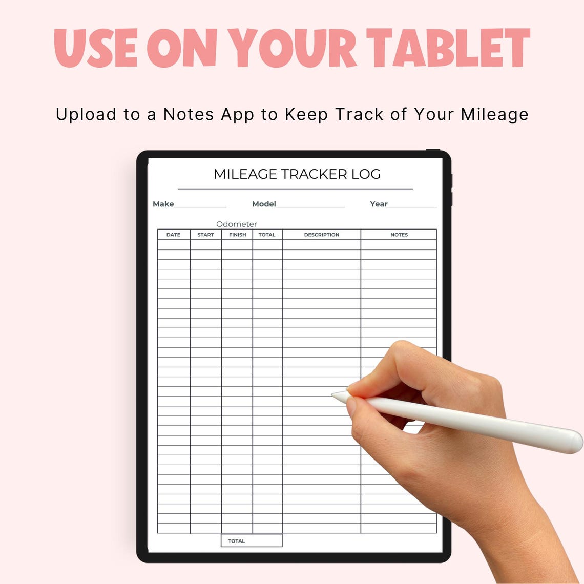 Printable Mileage Tracker Log: Business Vehicle Logbook (PDF) - Etsy
