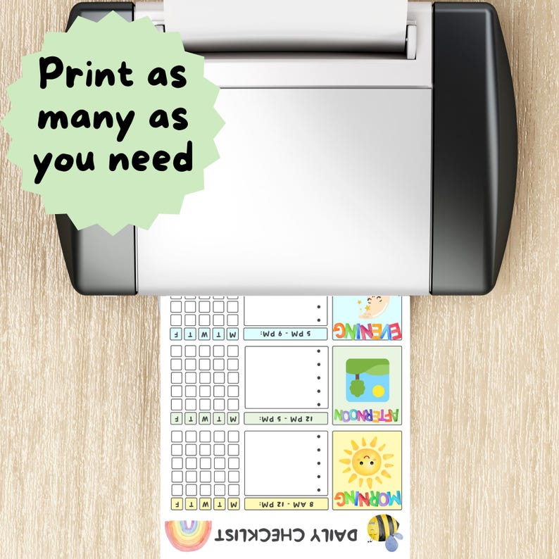 Kids Daily Checklist Printable: Editable Routine Chart (PDF) - Etsy