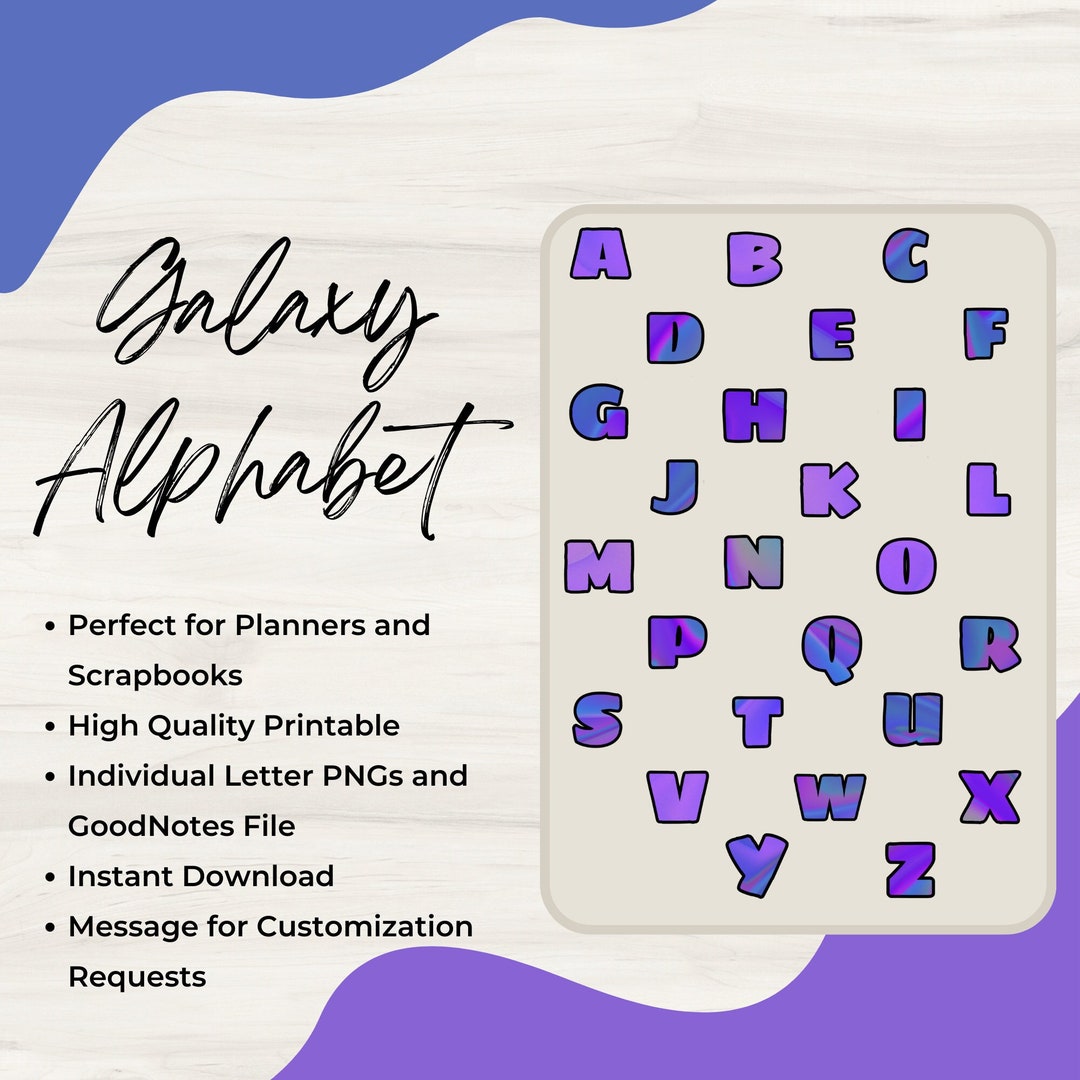 Digital Alphabet Stickers, Planner and Scrapbook Supplies, Goodnotes ...