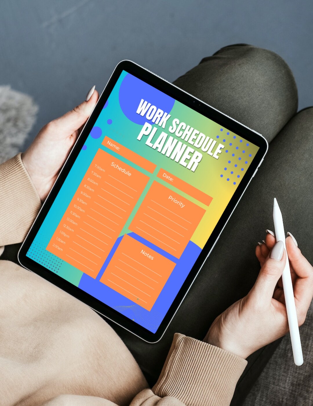 Work Planner, Digital Planner, Work Organizer, Instant Download, Daily ...