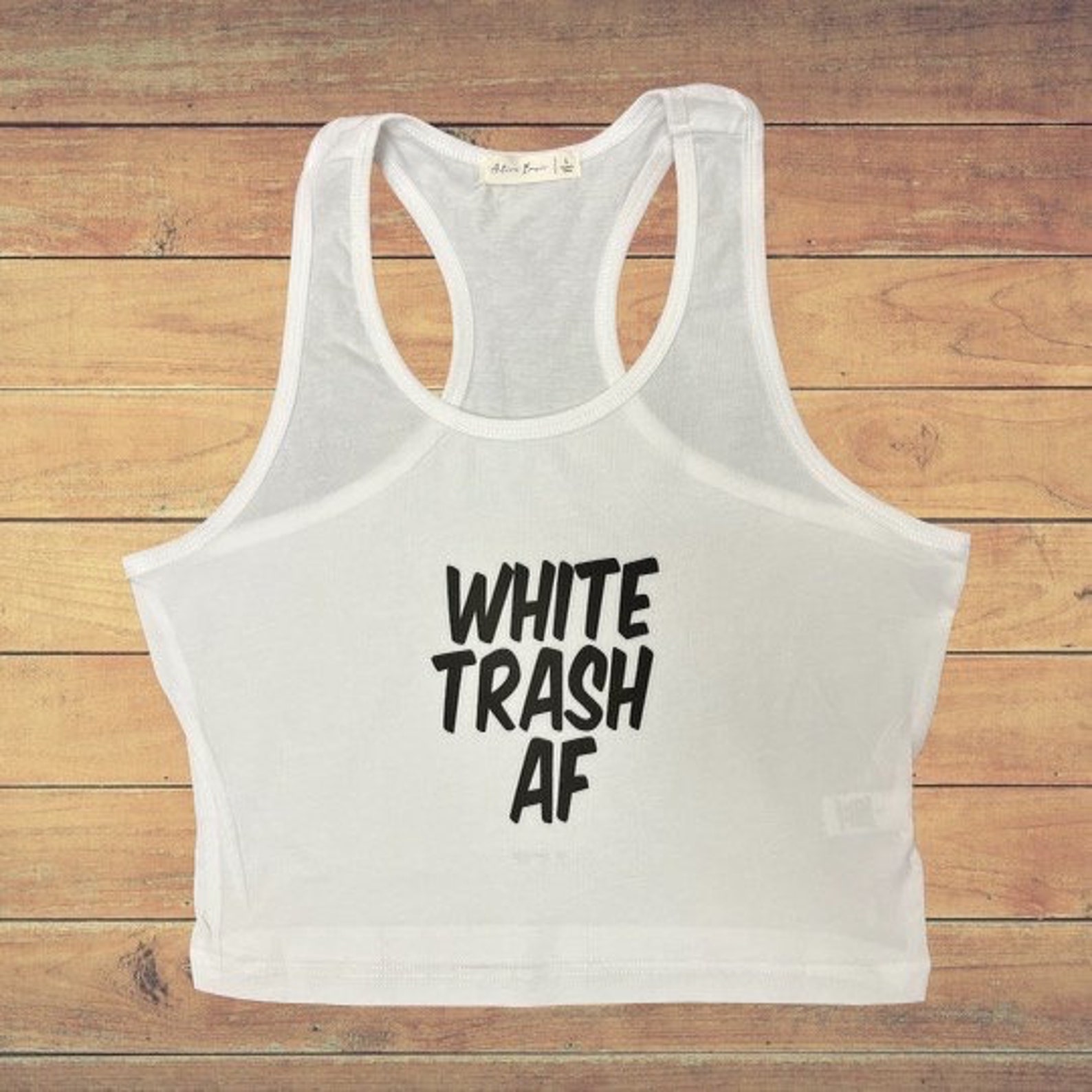 White Trash Crop Tank Top - Etsy