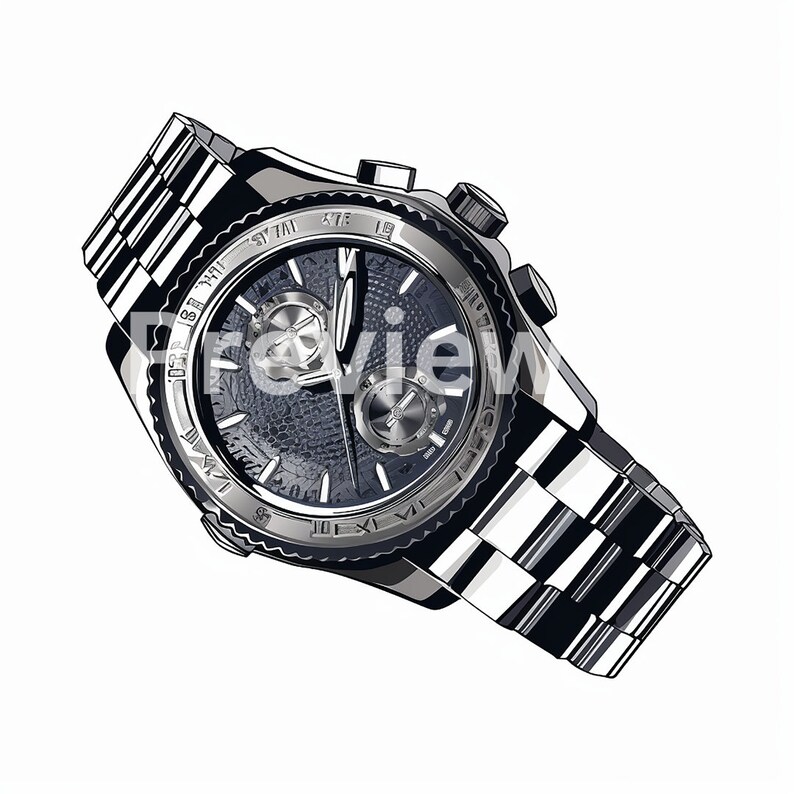 Wrist Watch Clip Art Png X 20 | High Detail 300 DPI | Luxury Brand Art ...