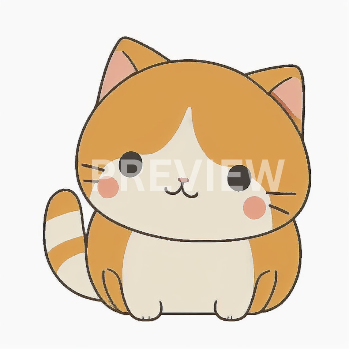 Cute Cat Clip Art Png X 20 Funny Pet Illustrations Kawaii Kitten Art ...