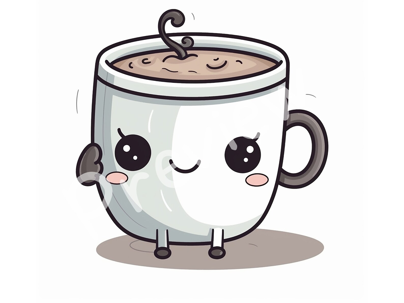 Kawaii Coffee Clip Art PNG X 20 | Digital Food/beverage | Kawaii Food ...