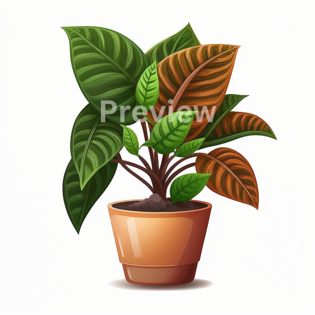 House Plant Clip Art Png X 20 Botanical Digital Potted Plant Art Bundle ...
