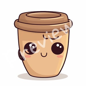 Kawaii Coffee Clip Art PNG X 20 | Digital Food/beverage | Kawaii Food ...