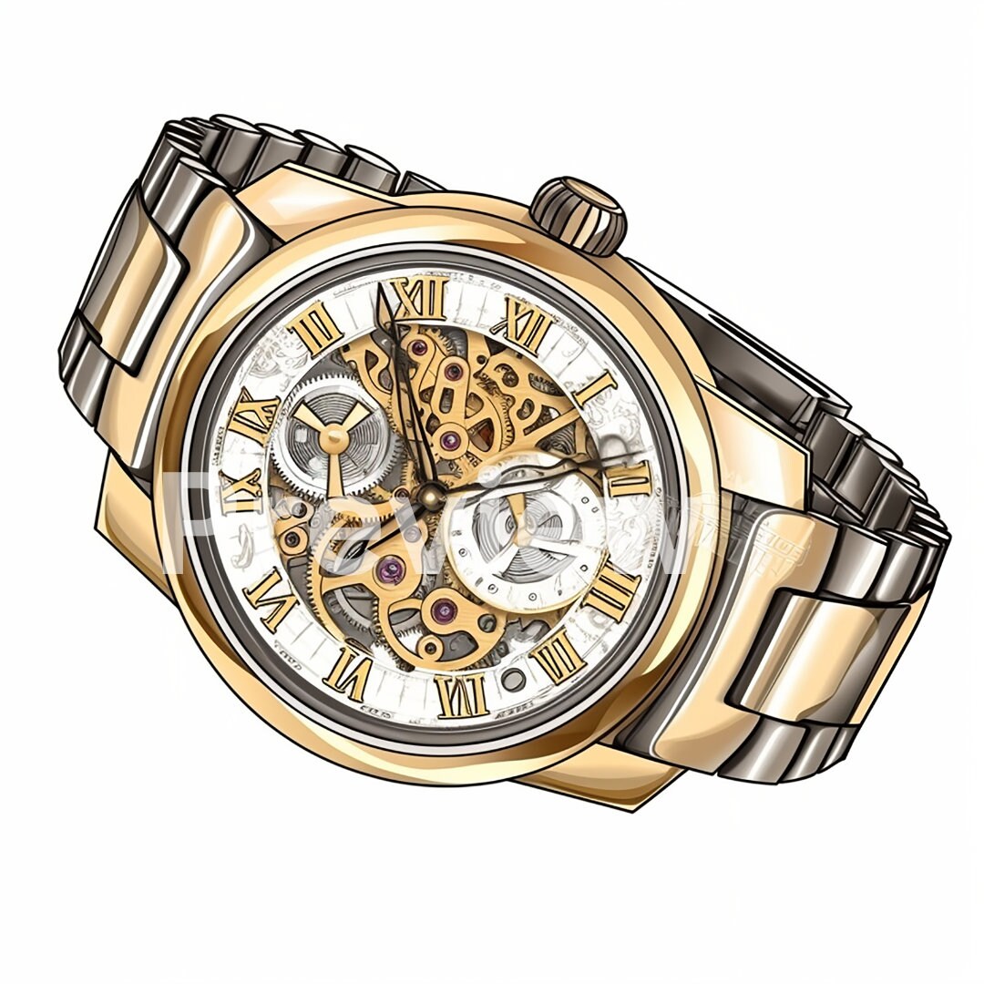 Wrist Watch Clip Art Png X 20 | High Detail 300 DPI | Luxury Brand Art ...