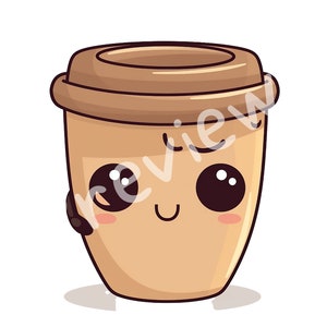 Kawaii Coffee Clip Art PNG X 20 | Digital Food/beverage | Kawaii Food ...