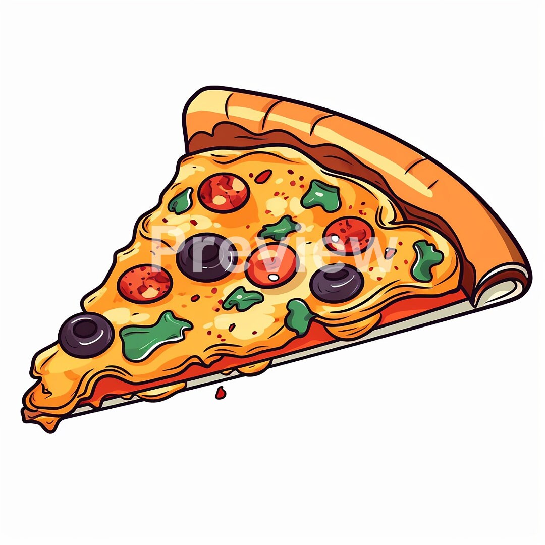 Pizza Slice Clip Art Png X 20 | Digital Food | Italian Food Art Bundle ...