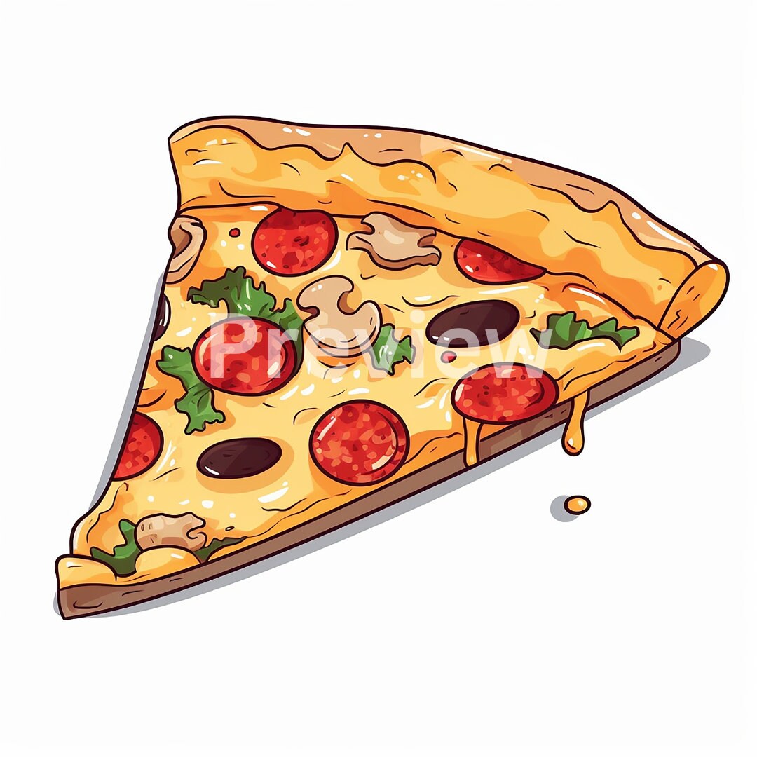 Pizza Slice Clip Art Png X 20 | Digital Food | Italian Food Art Bundle ...