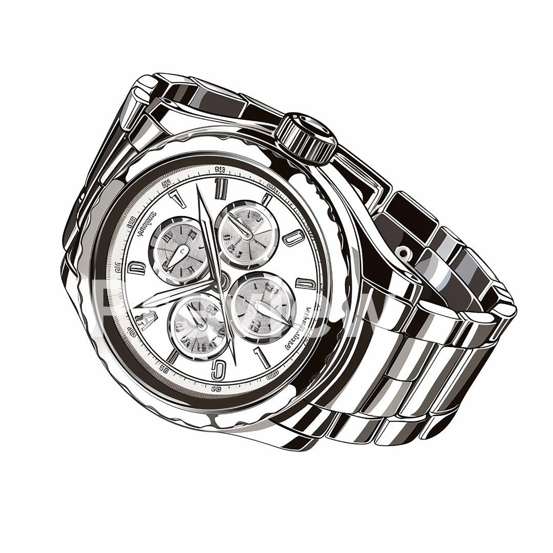 Wrist Watch Clip Art Png X 20 | High Detail 300 DPI | Luxury Brand Art ...