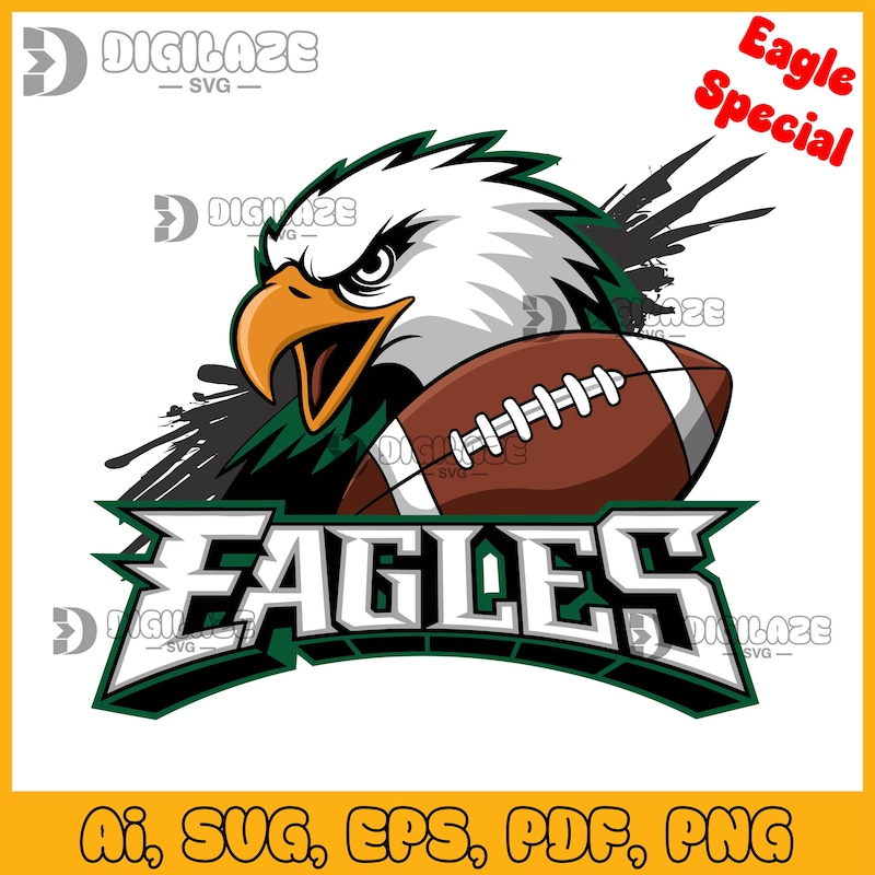 Eagle Mascot Svg - Etsy