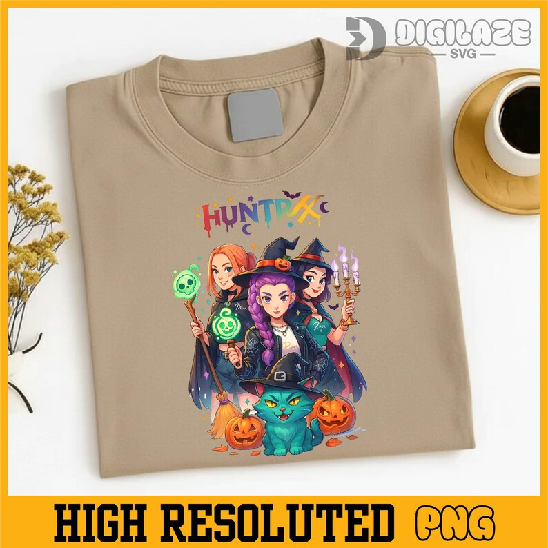 Spooky Huntrix Halloween PNG, Kpop Demon Hunters Clipart (digital ...