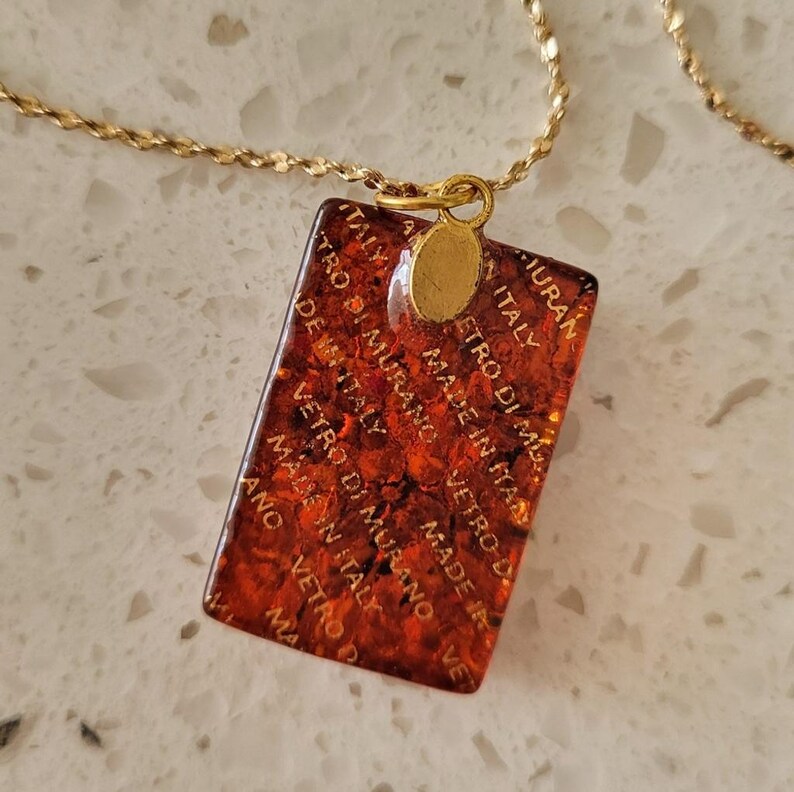 Vintage Murano Millefiori Glass Pendant Necklace - Etsy