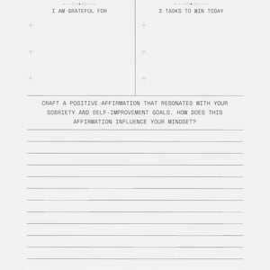 Printable 30 Day Sobriety Journal PDF Sobriety Tracker Recovery Journal ...