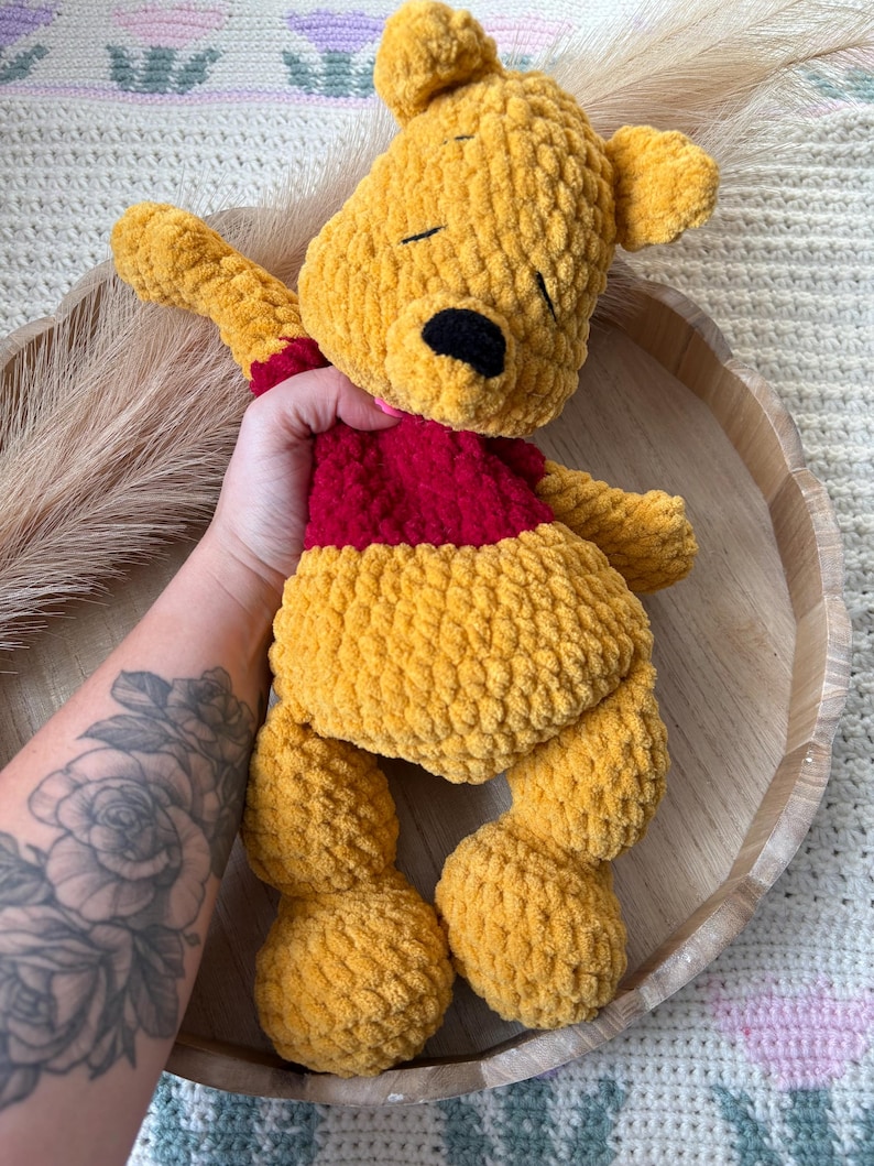 Crochet Winnie and Friends Snuggler – Handmade Polyester Plush Toy - Etsy