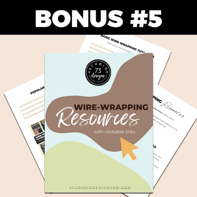 4 Tutorials Wire Wrapping for Beginners Tutorial Bundle With - Etsy