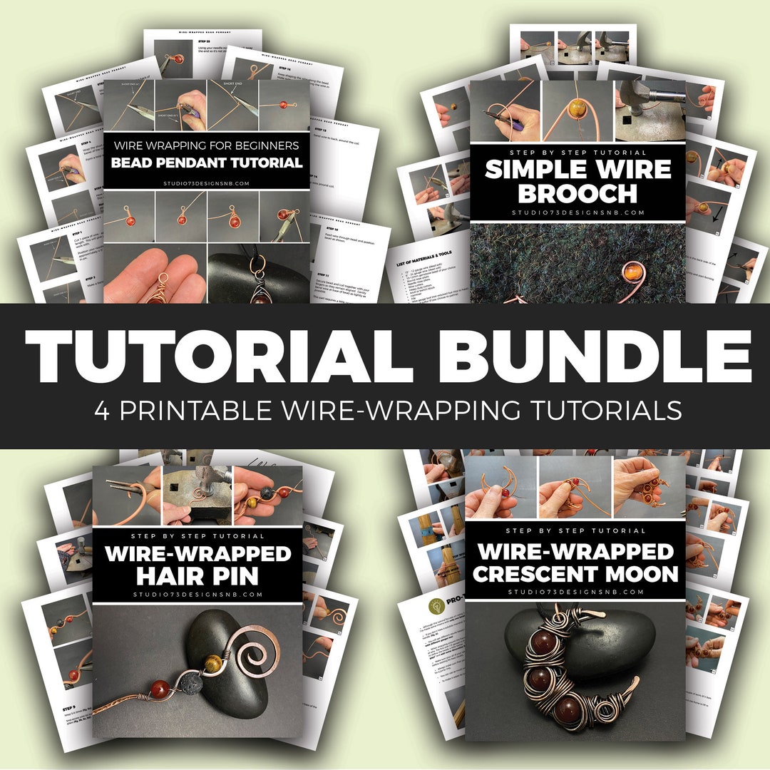 4 Tutorials - Wire Wrapping for Beginners Tutorial Bundle With FREE ...