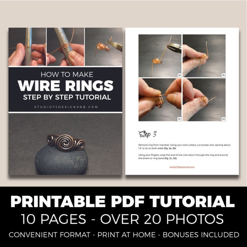 How to Make Wire Rings for Beginners PDF Tutorial - Etsy