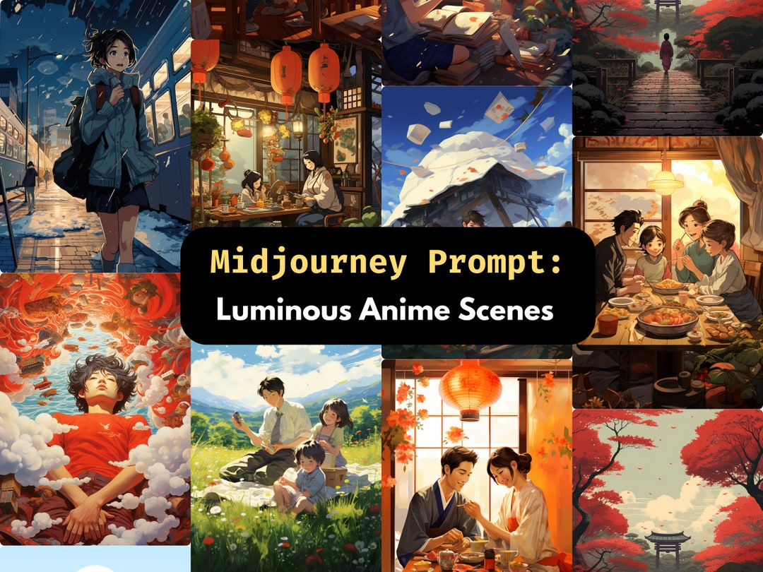 Luminous Anime Scenes Midjourney Prompt Guide | Midjourney Dark Japan ...