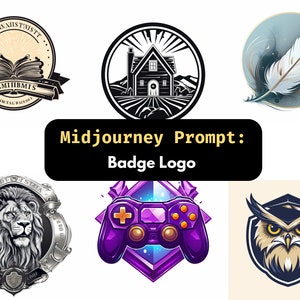 Badge Logo Midjourney Prompt | Detailed Modern Simple Business Logo ...