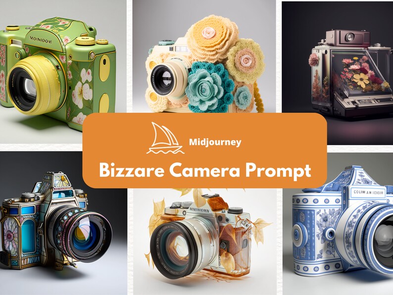 Midjourney Prompt - Wacky Camera Prompt, Different Designer Cameras ...