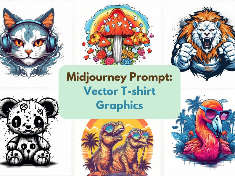 Midjourney Vector Tshirt Prompt Midjourney Cartoon Character Prompting ...