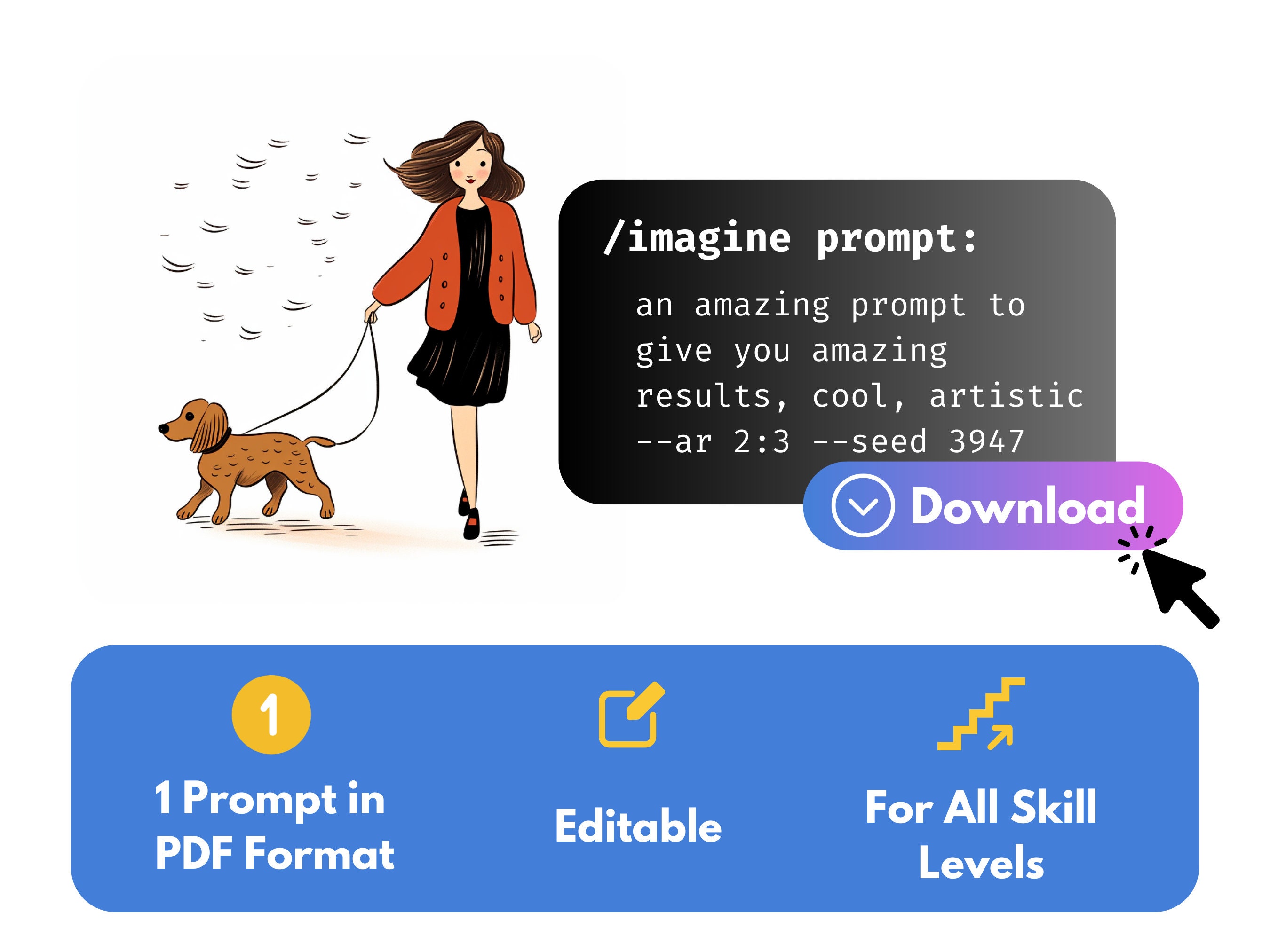 Girly Comic Drawings Midjourney Prompt Hand Drawn Doodle, Simple Sketch ...