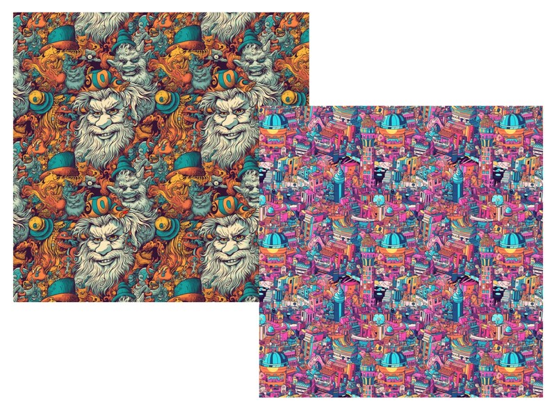 Psychedelic Midjourney Pattern Prompt Mid-journey Seamless Design Professional Ai Prompts ...