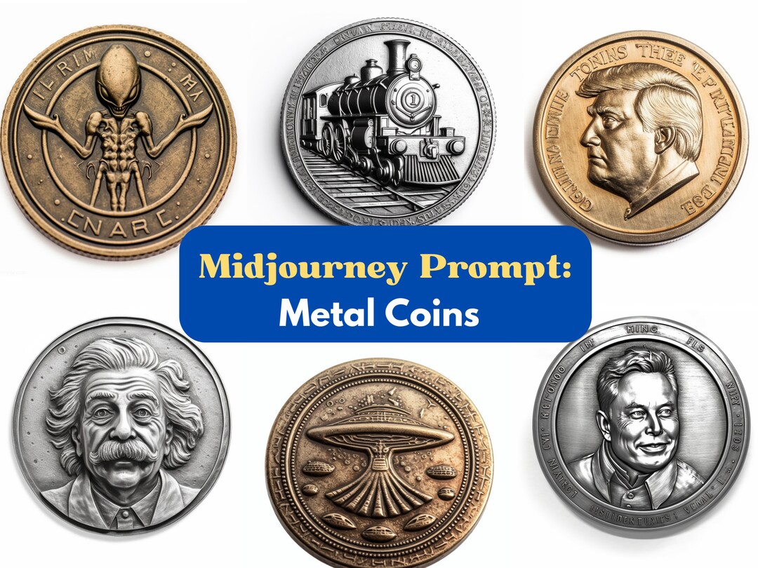 Midjourney Metal Embossed Coins Prompt | Midjourney 5.1 Money Currency ...