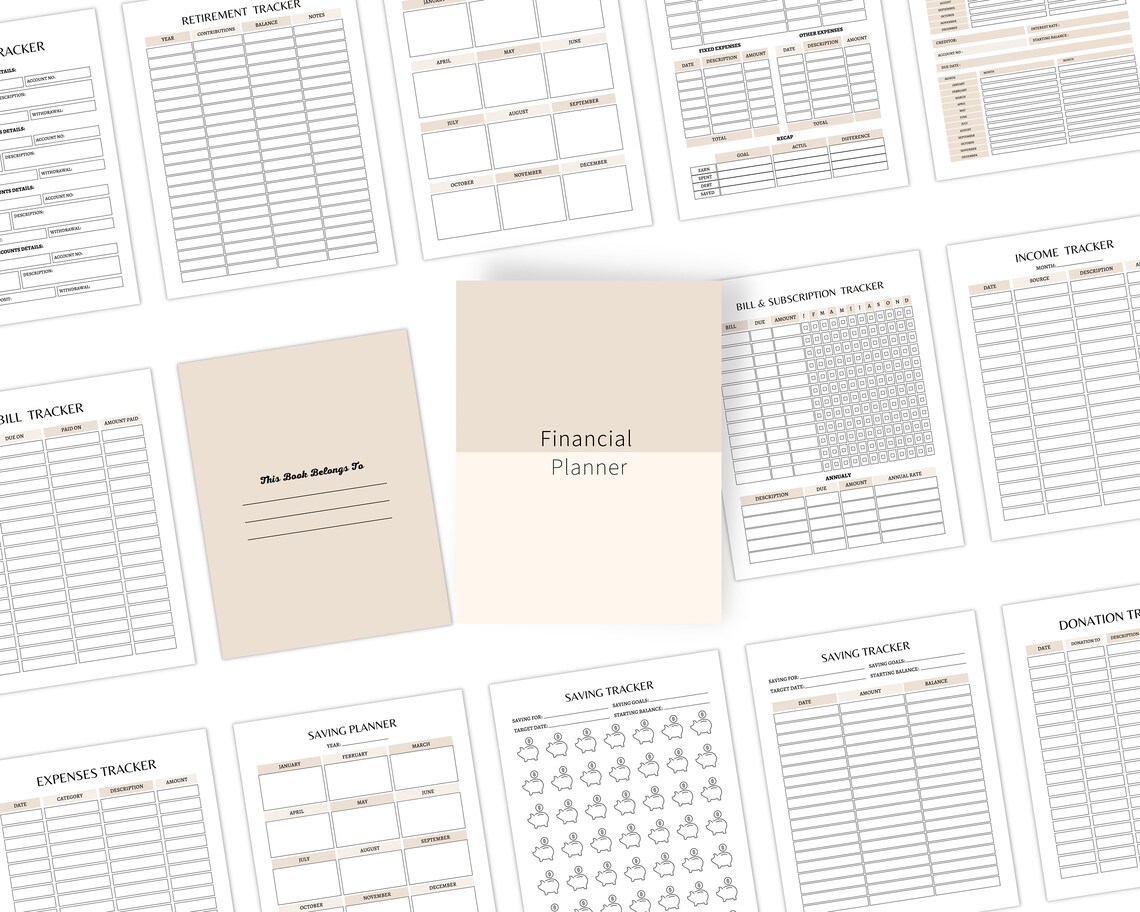 Digital Finance Planner Budget Planner Finance Tracker - Etsy
