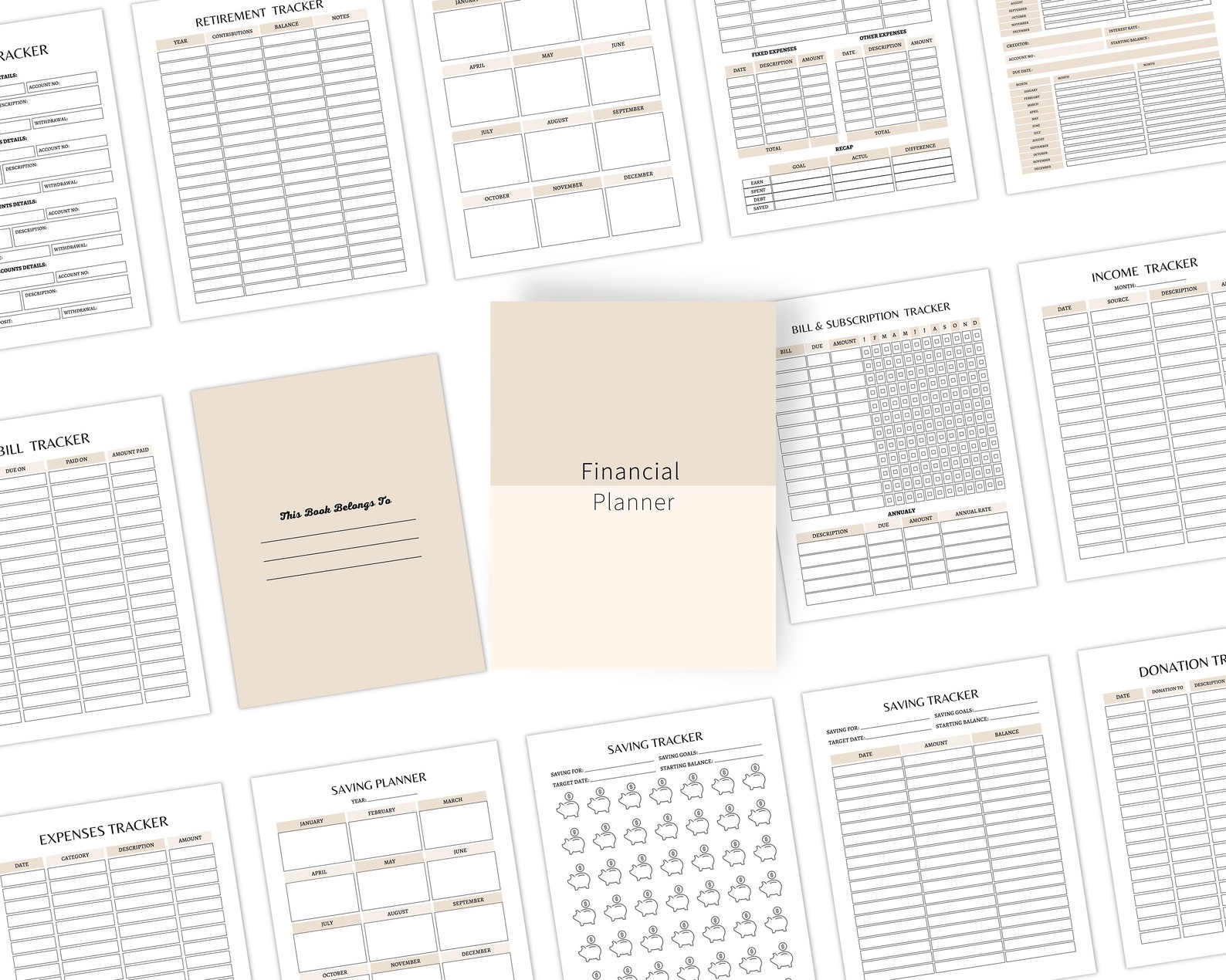 Digital Finance Planner Budget Planner Finance Tracker - Etsy
