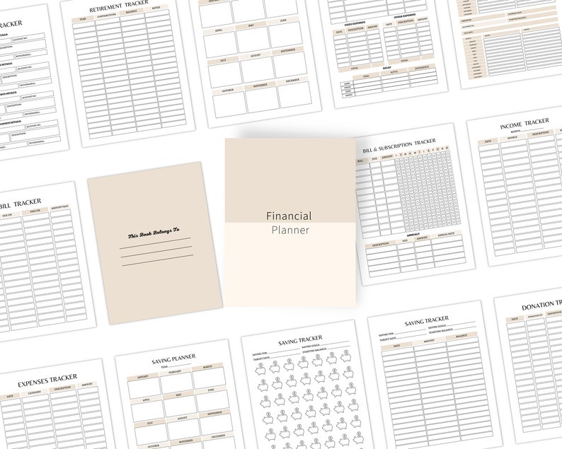 Digital Finance Planner Budget Planner Finance Tracker - Etsy