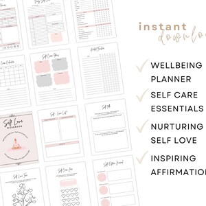 Self Care Journal Self Care Workbook Self Love, Habit Tracker Stress ...