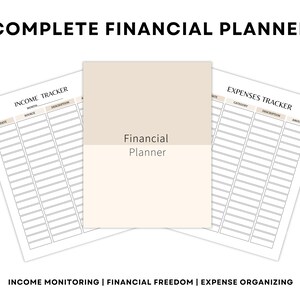 Digital Finance Planner Budget Planner Finance Tracker - Etsy
