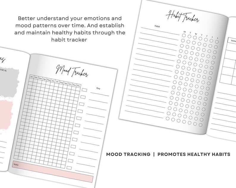 Self Care Journal Self Care Workbook Self Love, Habit Tracker Stress ...