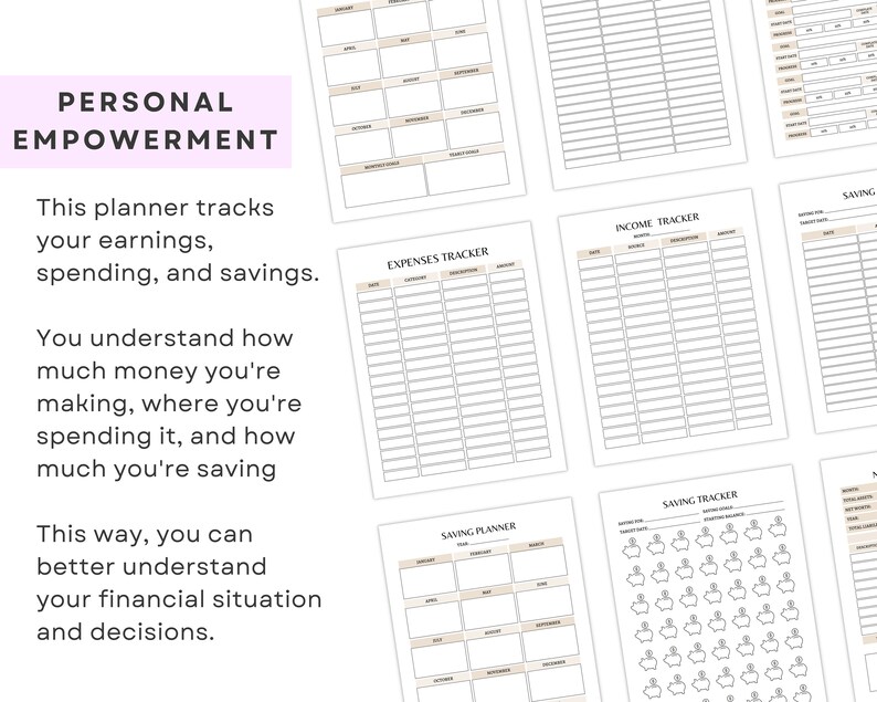 Digital Finance Planner Budget Planner Finance Tracker - Etsy