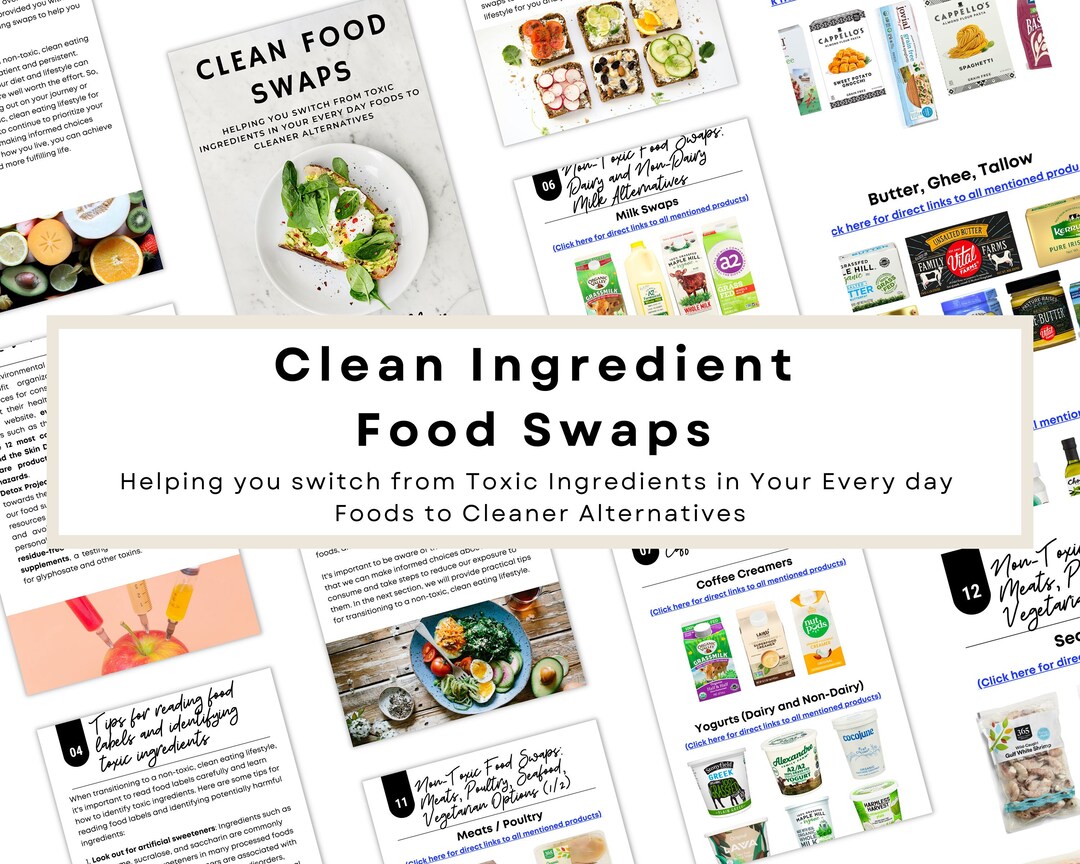 Clean Food Swaps A Guide to Non-toxic Living Nutrition Coach Health ...