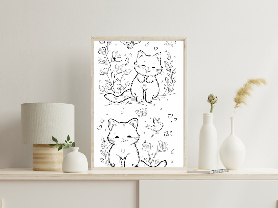 Cat Lover Coloring Pages | Digital Prints | Instant Download Printable ...